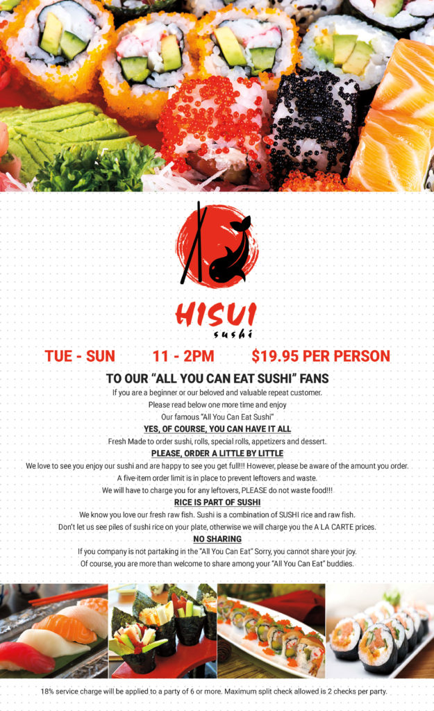 Menu | Hisui Sushi